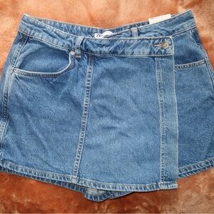 Zara | Shorts | Zara Medium Blue Wash Denim Skort Z975 | Poshmark